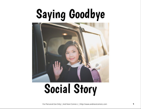 Social Story: Saying Goodbye - Etsy