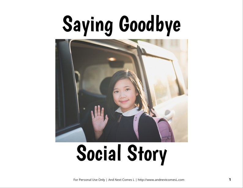 Social Story: Saying Goodbye - Etsy