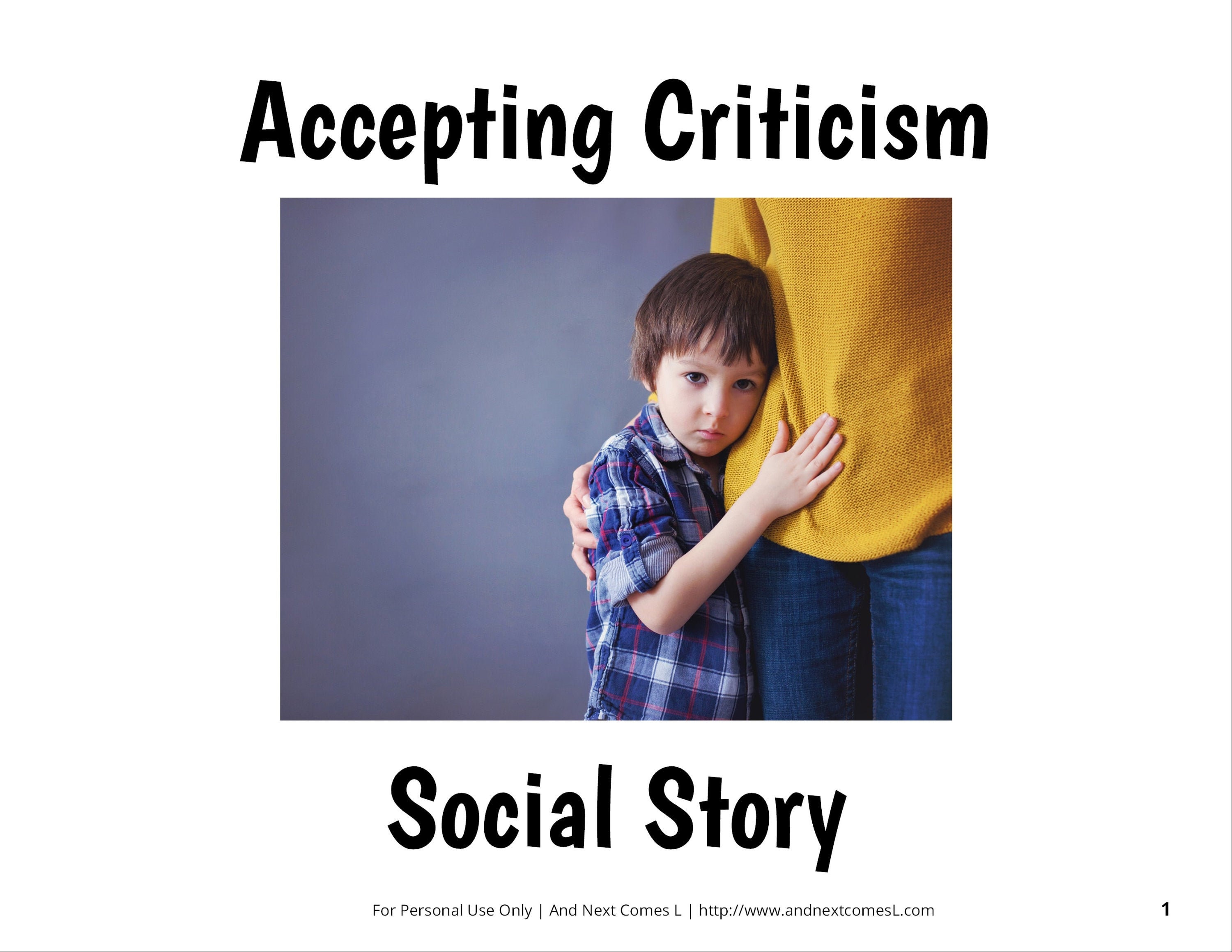 Social Story: Accepting Criticism - Etsy