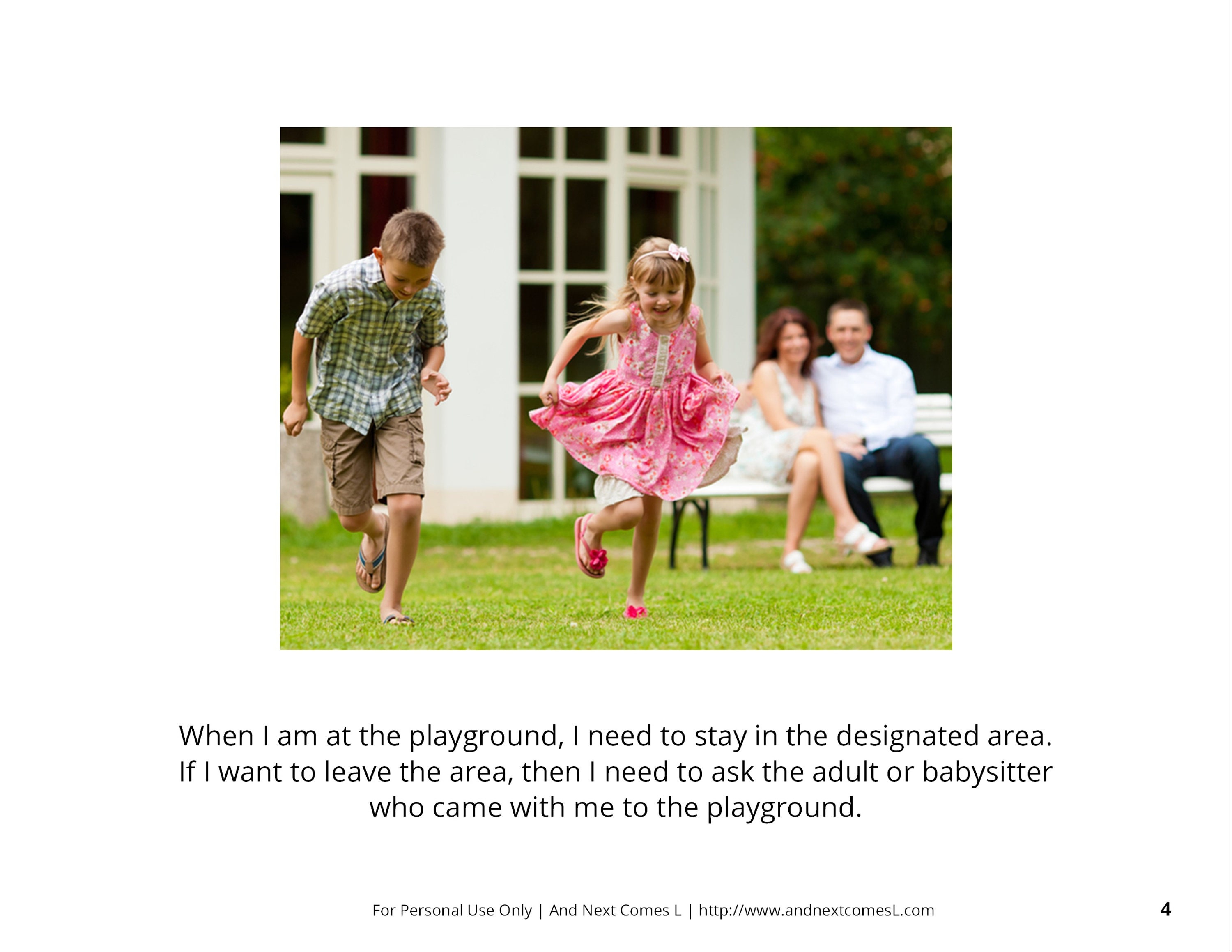 Social Story: Playing at the Playground - Etsy