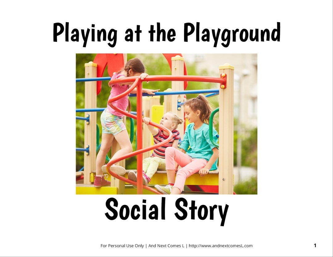 Social Story: Playing at the Playground - Etsy