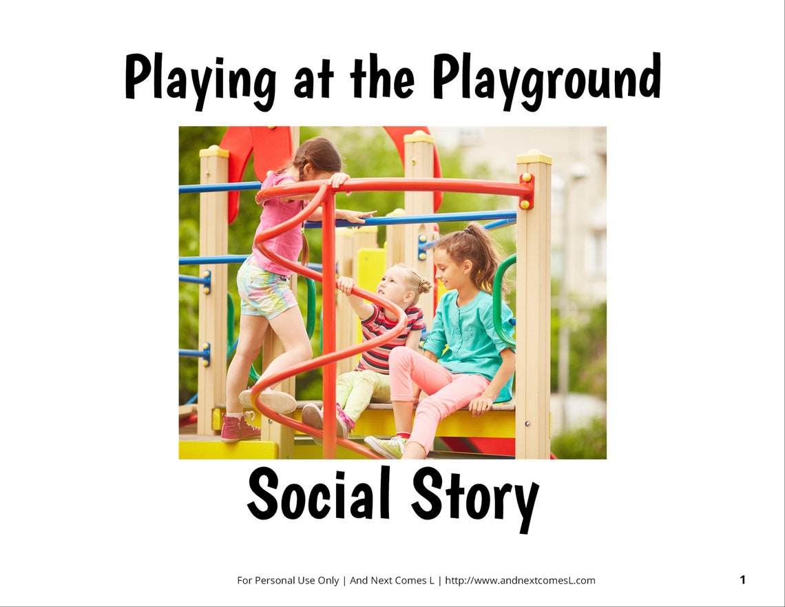 Social Story: Playing at the Playground - Etsy