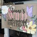 Floral Birthday Banner, Wildflower Painted Banner, Tea Party Banner ...