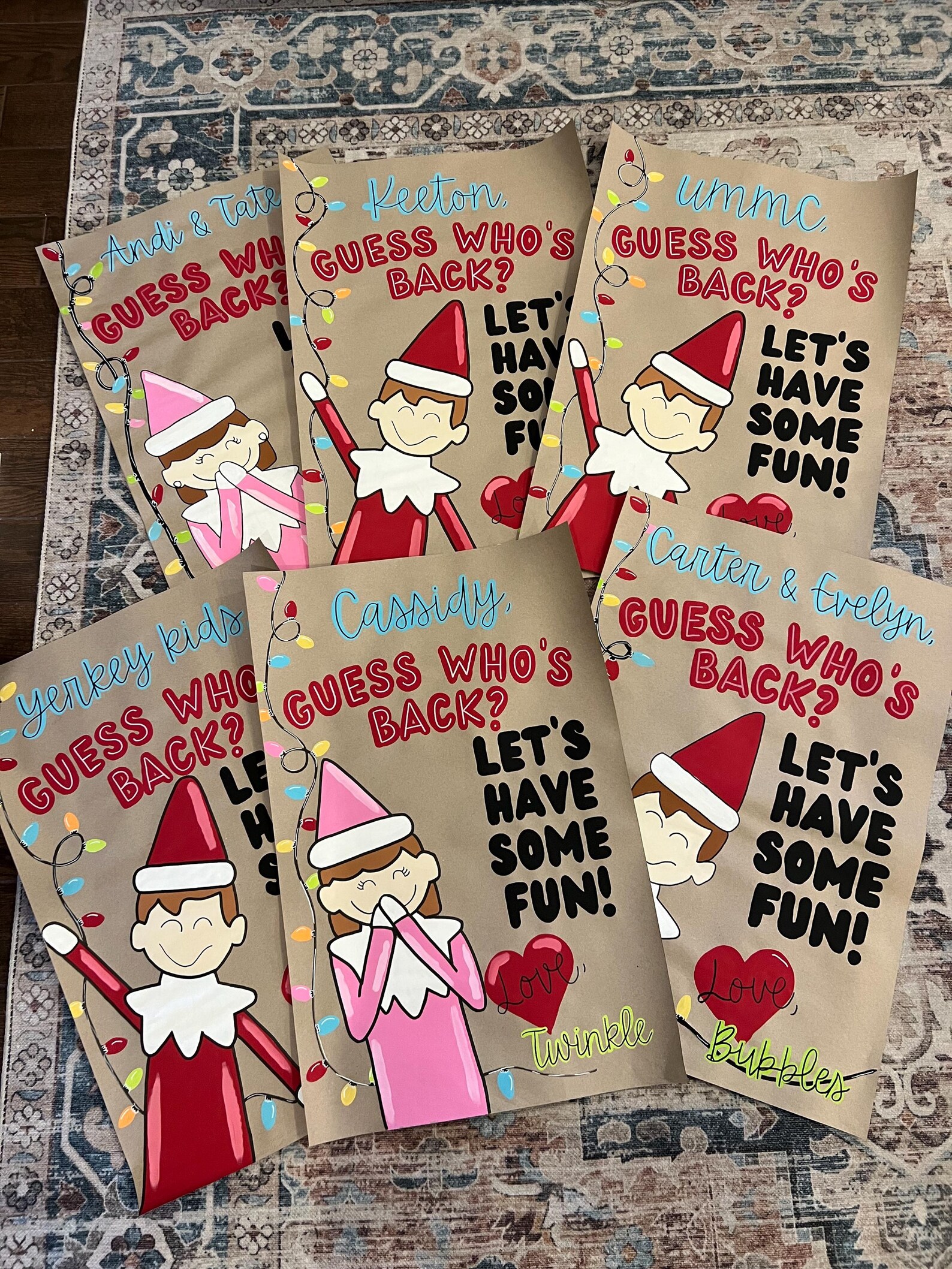 Elf on the Shelf Painted Banner, Elf Arrival Ideas, Letter From Elf ...