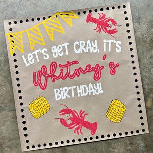 Crawfish/crayfish Boil Party Banner, CUSTOMIZABLE, Crawfish First Bday ...