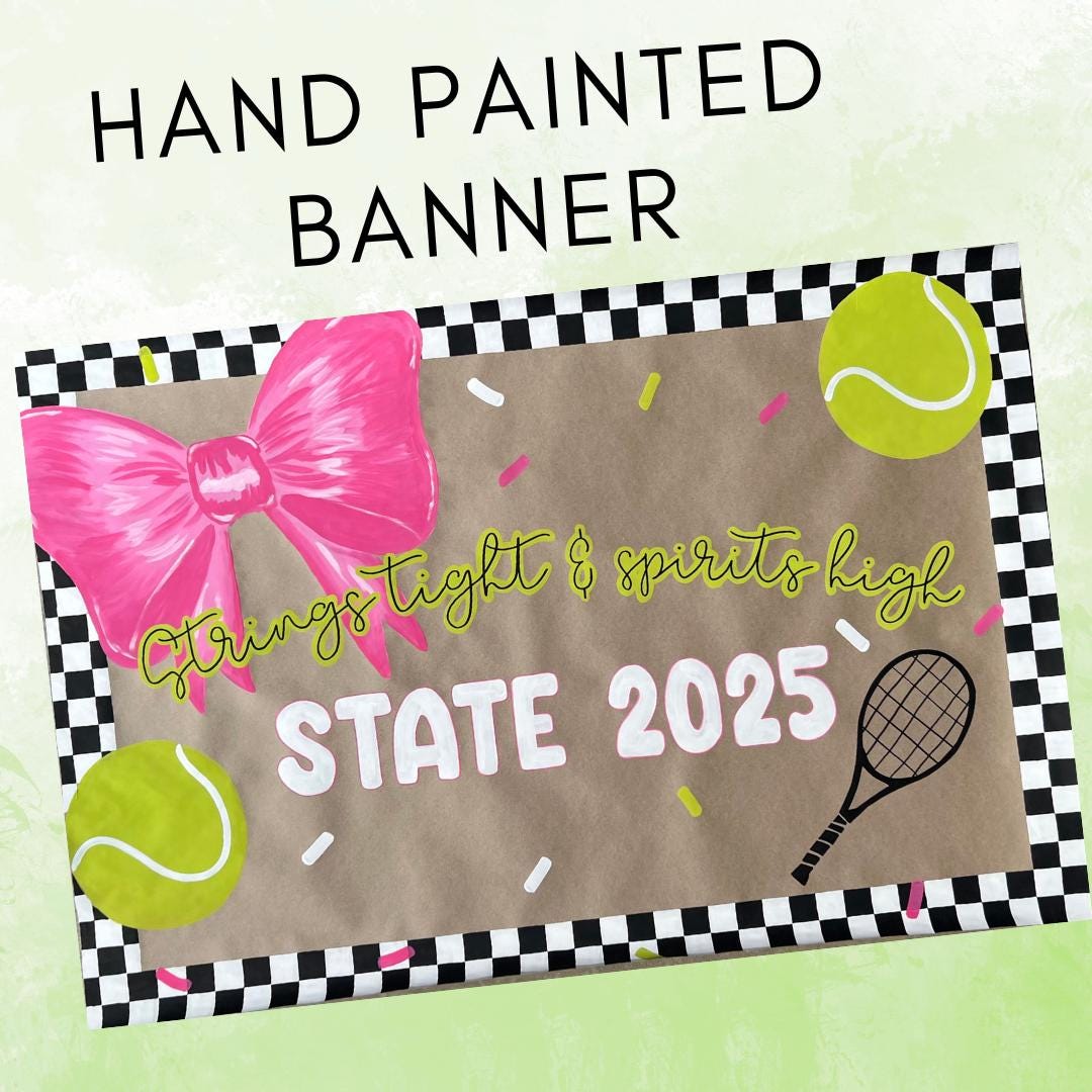 Tennis-themed Party Banner, CUSTOMIZABLE, Tennis Birthday Party Banner ...