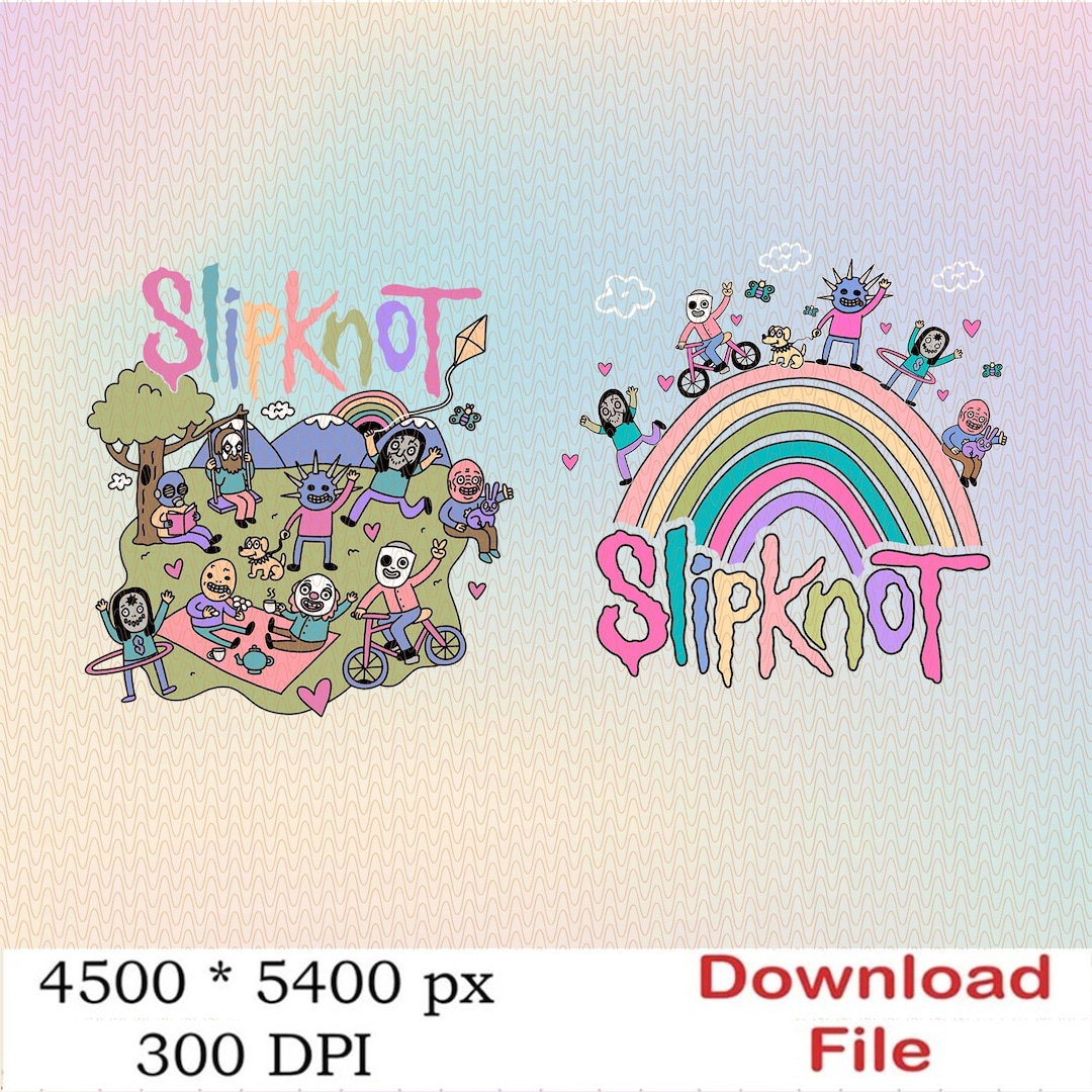Cute Slipknot Crazy Party Digital File Rainbow Slipknot Crazy - Etsy