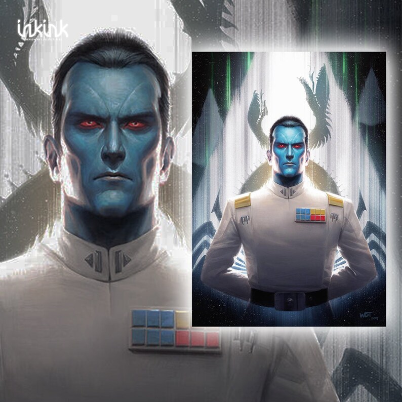 Star Wars Legends Thrawn Art Print // Darren tan | Etsy
