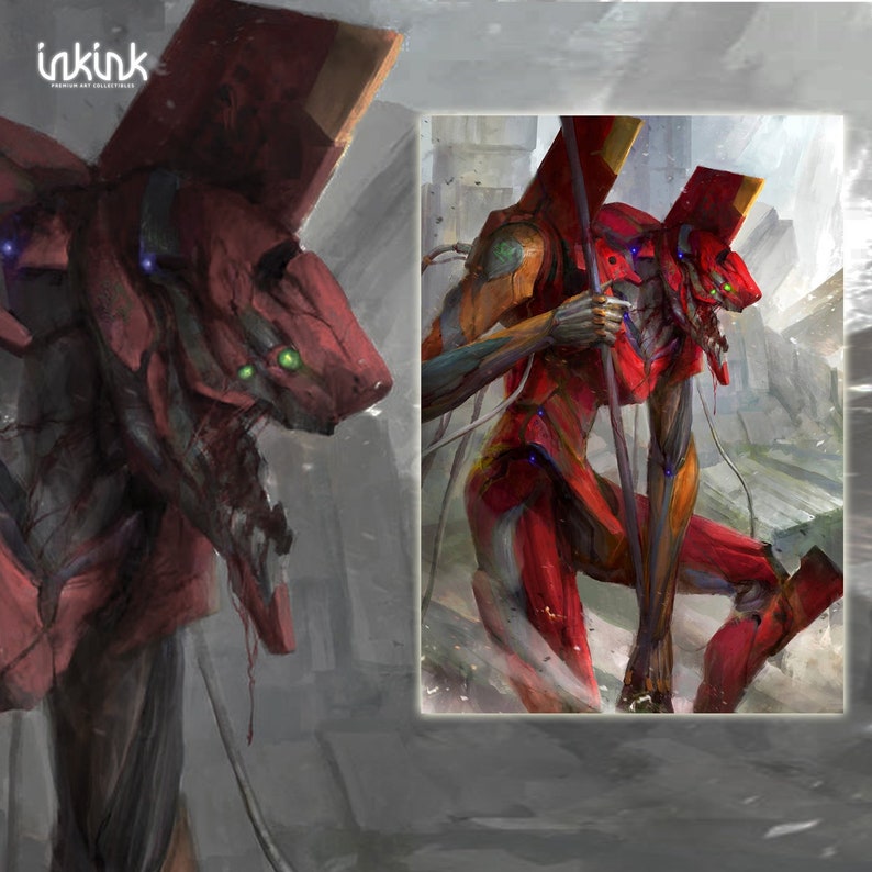 Neon Genesis Evangelion Unit-02 Berserk Mode Art Print // | Etsy