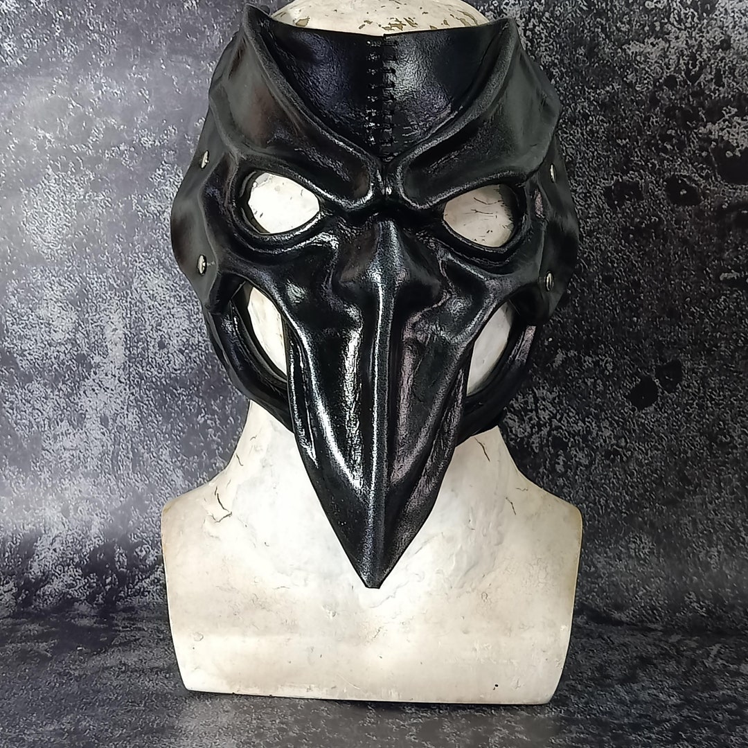 Creative Metalic Black Predator Raven Plague Mask Halloween - Etsy