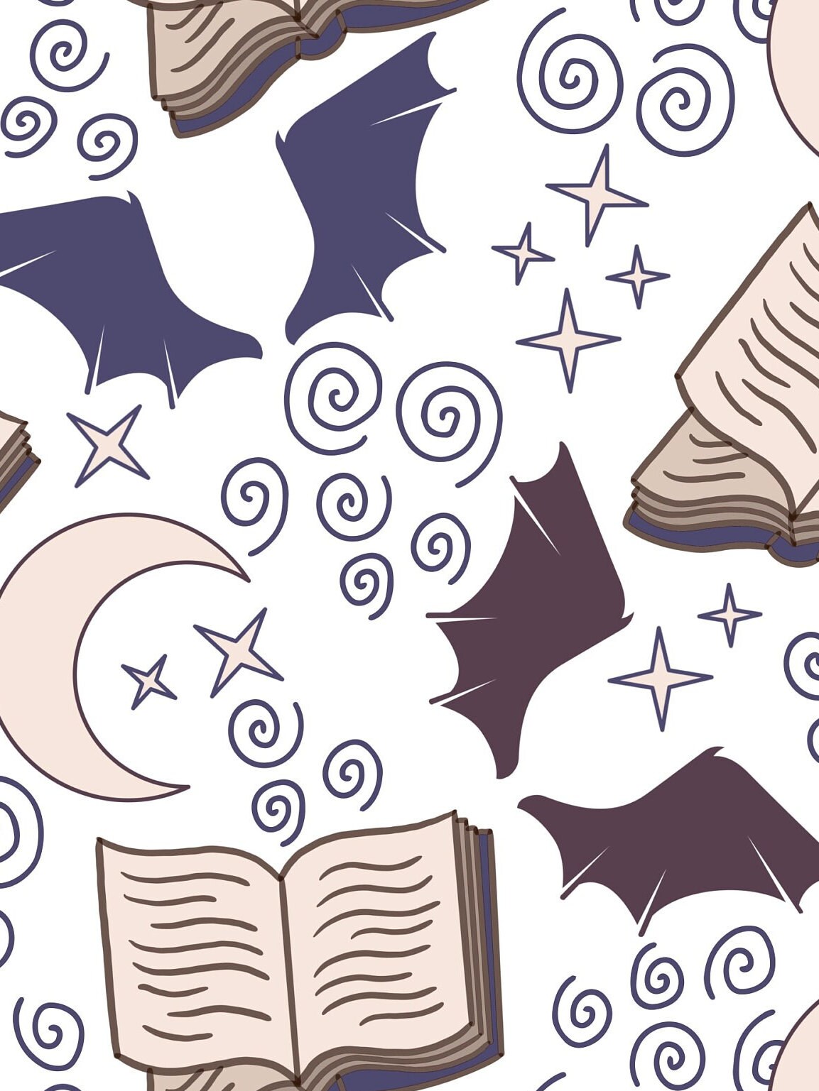 ACOTAR Seamless Pattern, Downloadable Night Court Pattern Fabrics ...