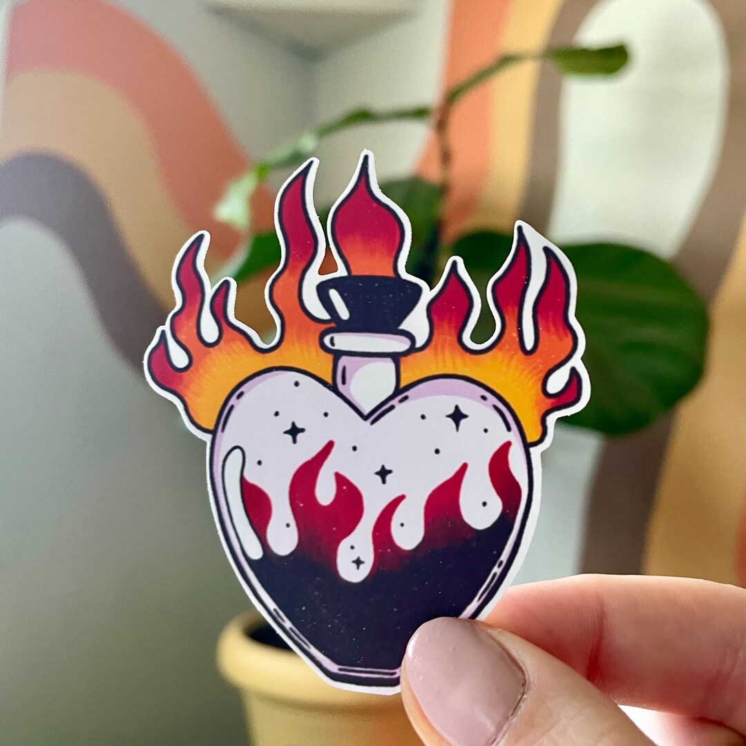 Burning Love Potion Sticker - Etsy