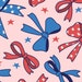 Fourth of July Bows Seamless Pattern: Coquette Fabric (digital Download ...