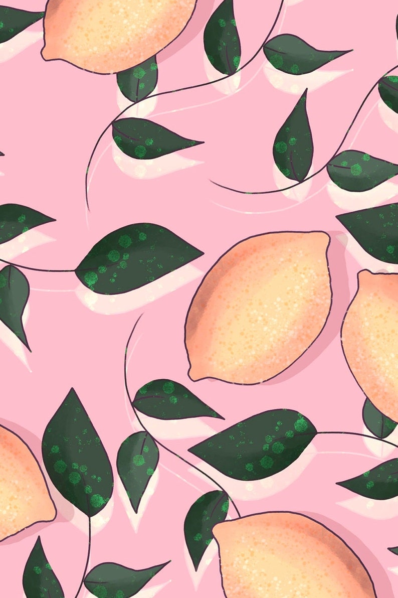 Simple Lemon Seamless Digital Paper Downloadable Lemon - Etsy