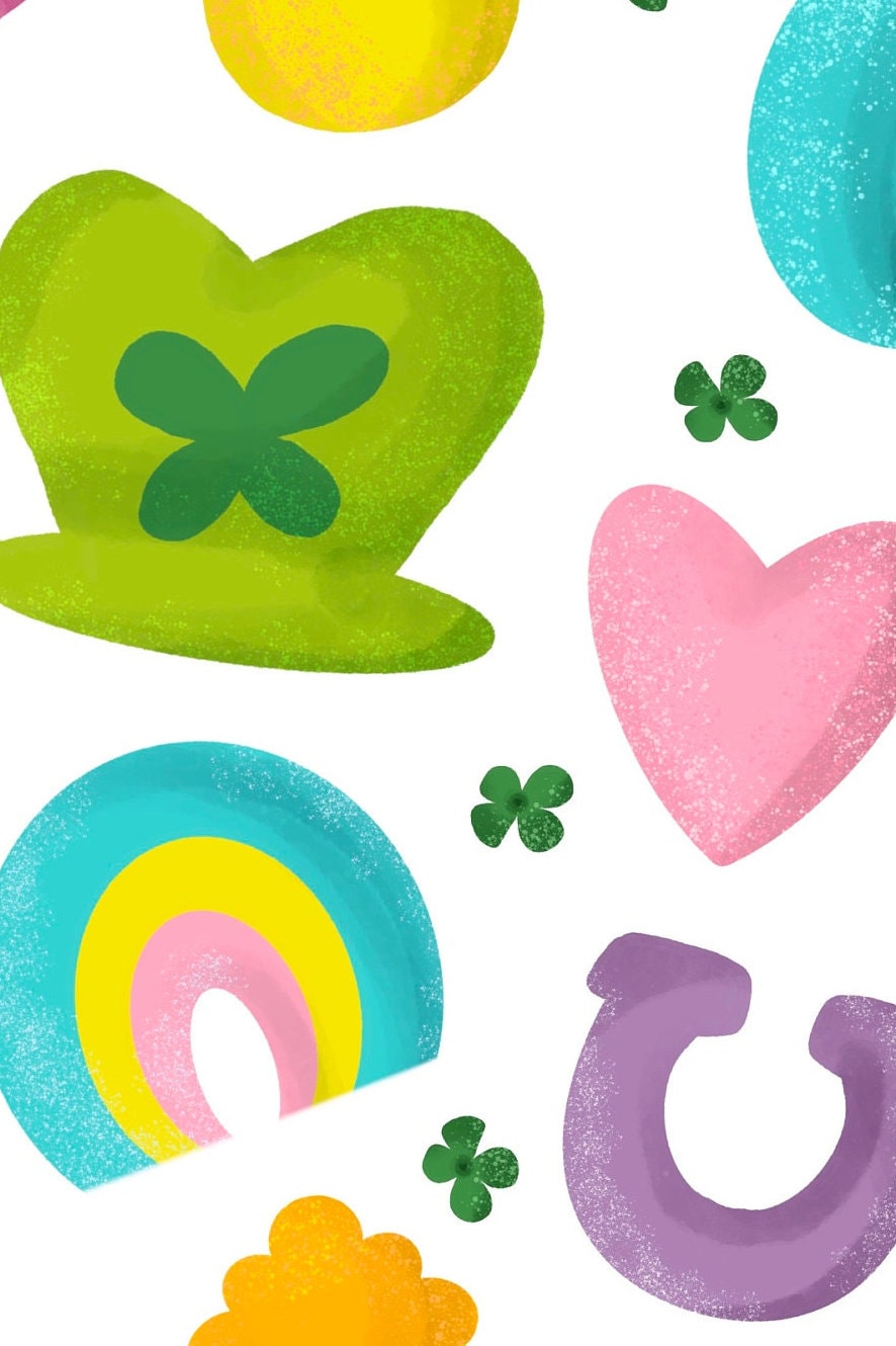 Lucky Charms Seamless Pattern, Downloadable Lucky Charms Pattern for ...