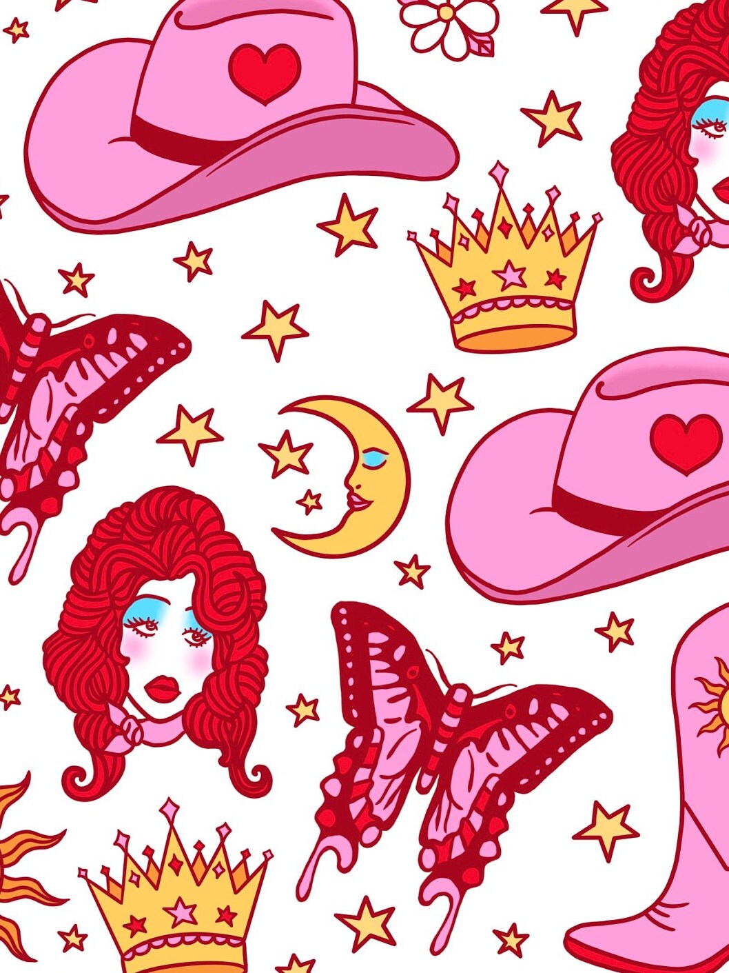 Chappell Roan Seamless Pattern, Downloadable Chappell Roan Pattern for ...