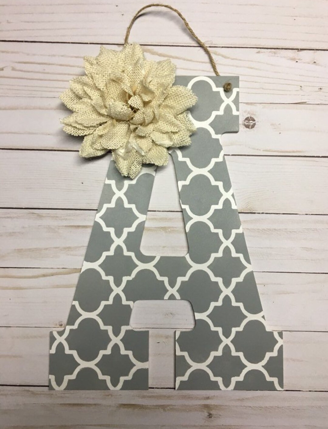 Front Door Hanger - Monogram Door Hanger - Initial Door Decor - Door ...