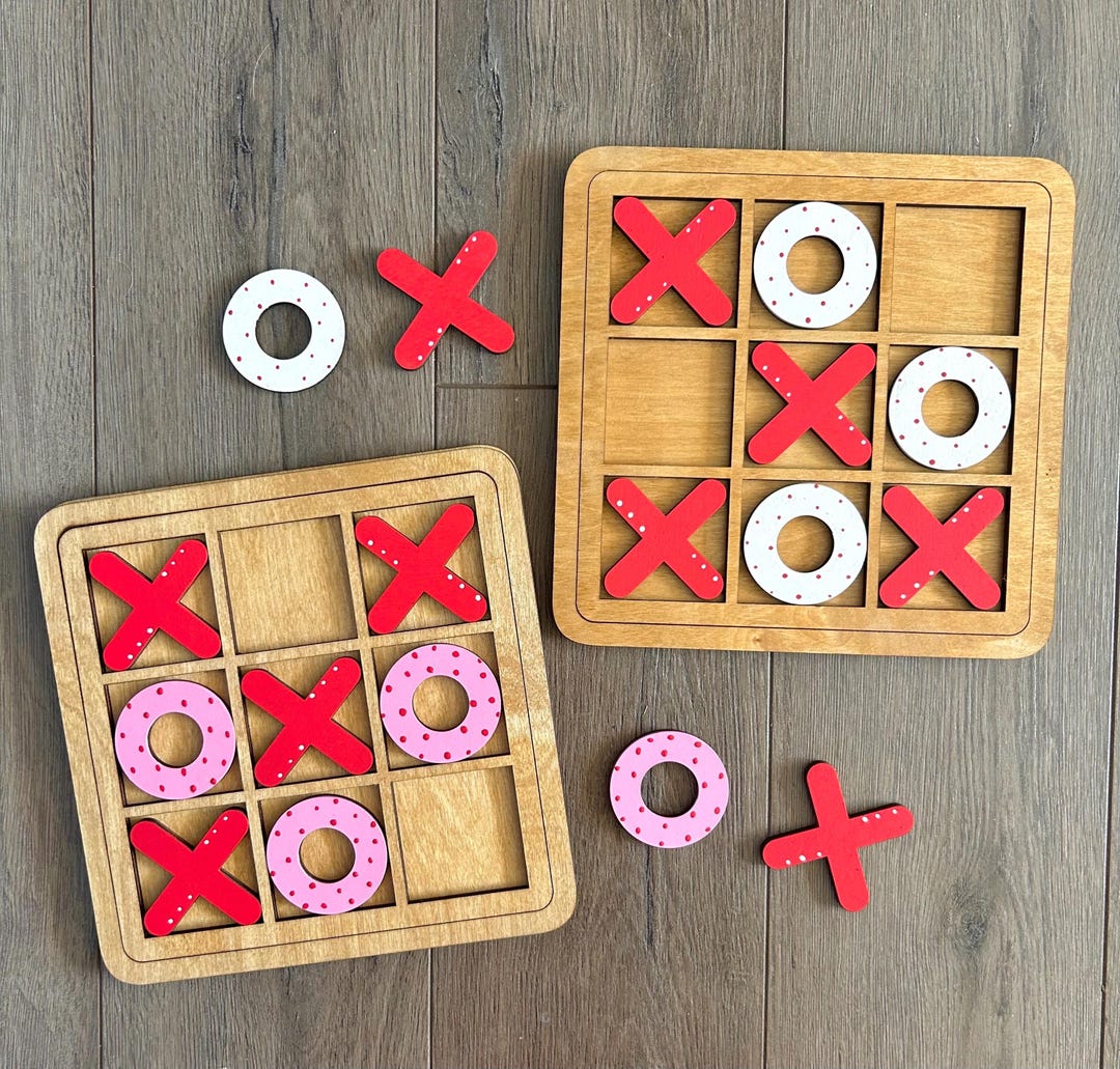Valentine's Day Tic Tac Toe Game - Valentines Day Gift - Valentines Day ...