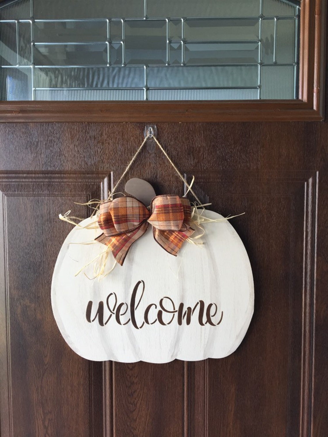 Fall Door Hanger Pumpkin Door Decoration Front Door Decor - Etsy