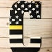 Dispatcher Gold Line Flag Dispatcher Door Hanger Monogram Door Hanger ...