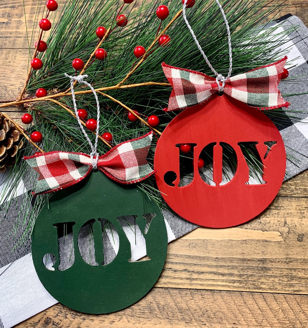 Joy Christmas Ornament - Christmas Tree Ornaments - Tree Decor ...