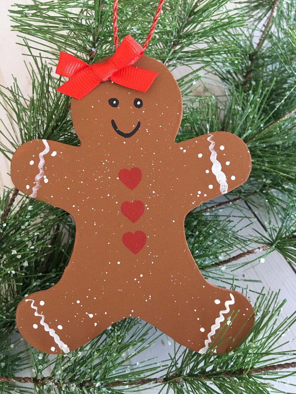 Gingerbread Man Ornament Christmas Tree Ornaments | Etsy