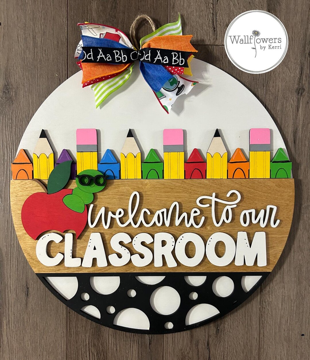 Welcome to Our Classroom Sign: Hand-painted Teacher Door Decor - Etsy