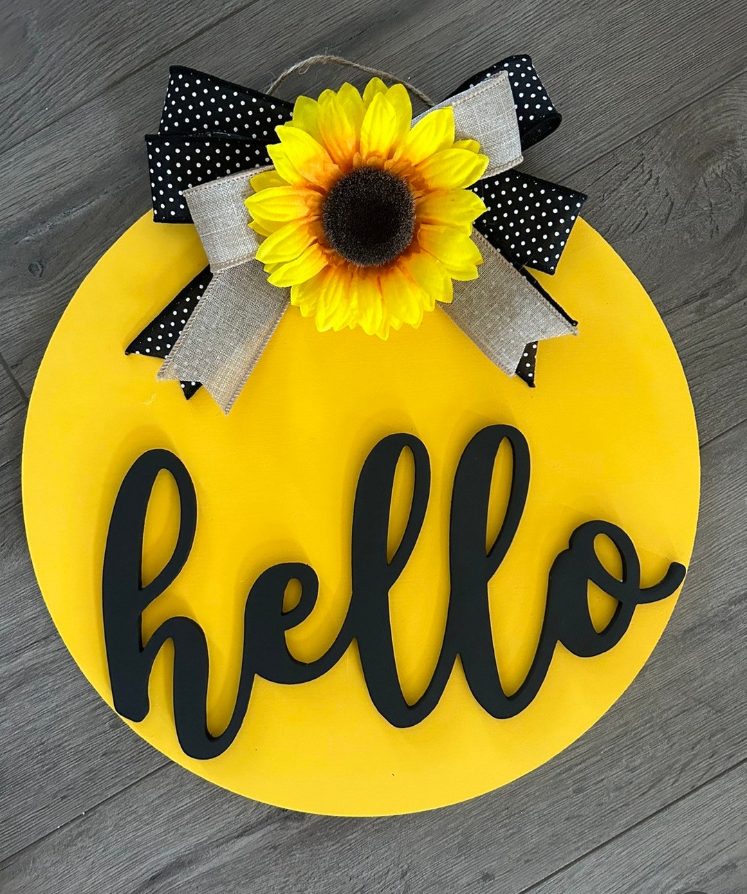 Sunflower Door Hanger - Front Door Sign - Fall Door Hanger - Door Decor ...