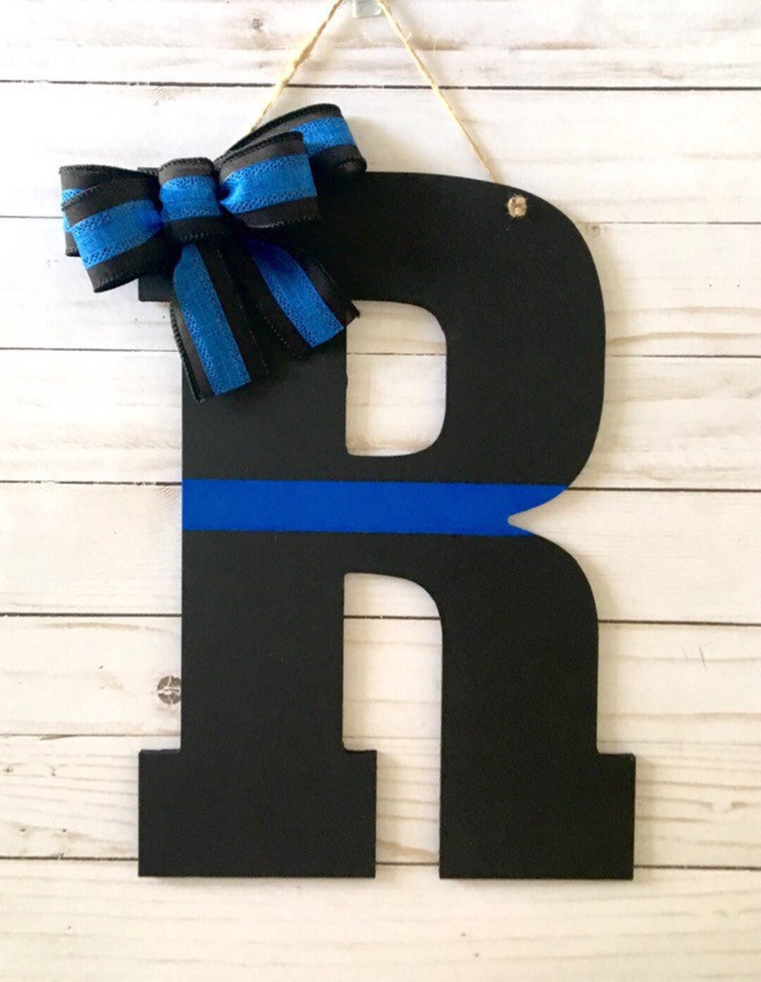 Thin Blue Line Door Hanger - Police Door Hanger - Police Line Gifts ...