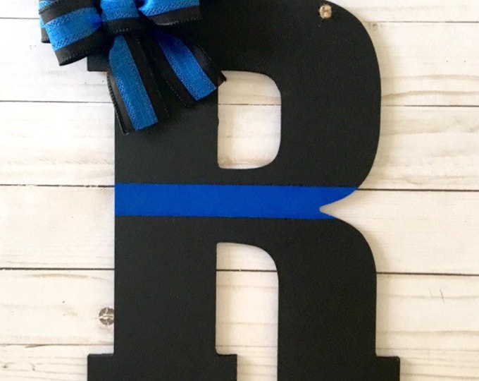 Thin Blue Line Door Hanger Police Door Hanger Police Line | Etsy