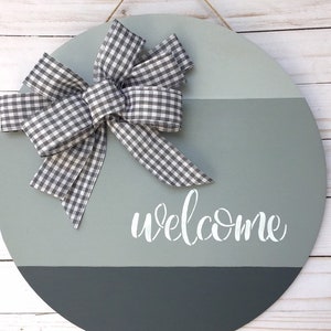Welcome Door Hanger - Front Door Hanger Home Door Sign - Round Welcome ...