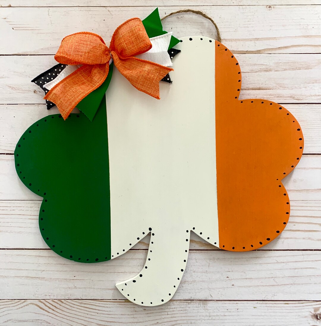 St Patricks Day Door Hanger - St. Paddys Day Decor - Irish Flag ...