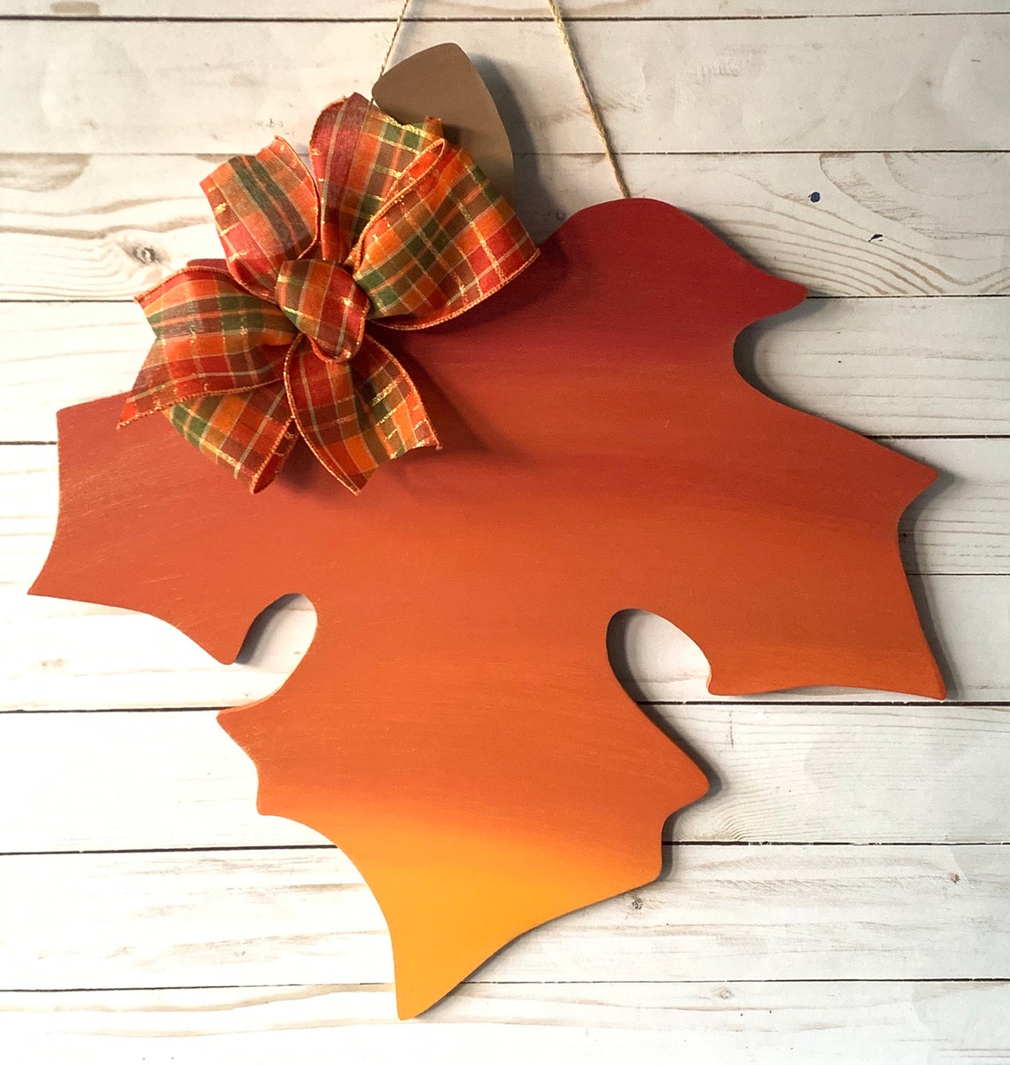Fall Leaf Door Hanger Fall Door Hanger Front Door Decor - Etsy