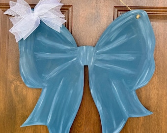 Personalized Pink Bow Door Sign - Baby Girl Nursery Sign - Coquette Bow ...