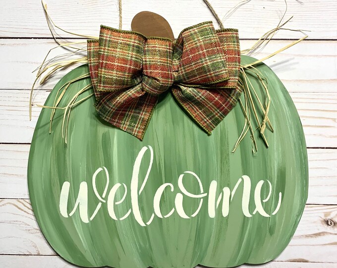 Happy Fall, Large Wooden Door Sign, Door Hanger, Farmhouse, Door Decor ...