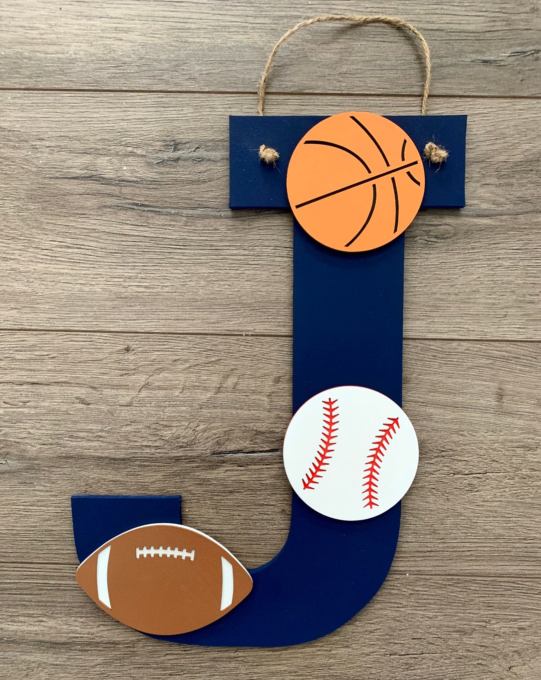 Sports Monogram Letter: Navy Blue Kids Room Decor - Etsy