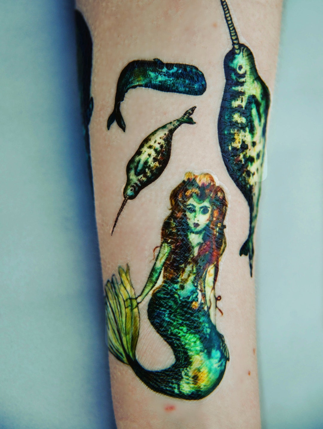 MACIE & MABLE the MERMAIDS Temporary Tattoos Pack Hand - Etsy UK