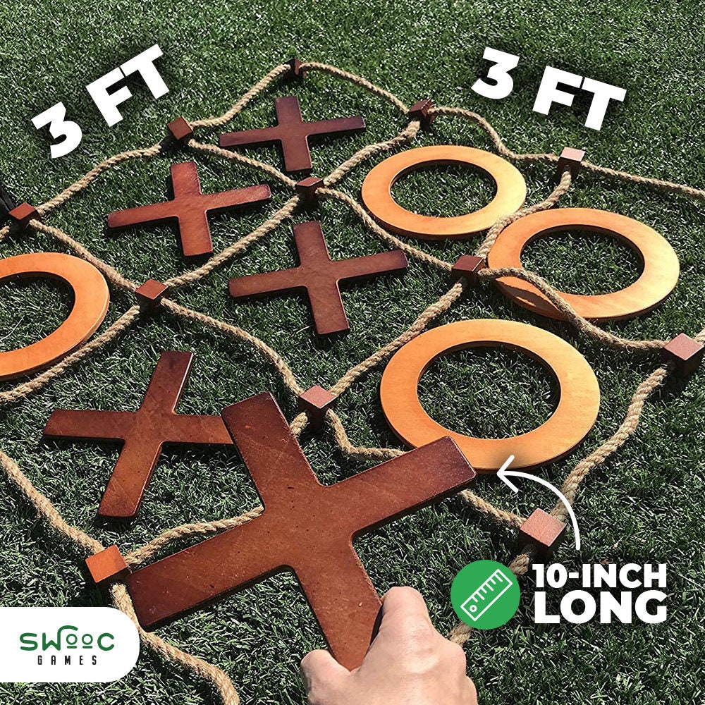 Giant Wooden Tic Tac Toe Game all Weather 3ft X 3ft Big - Etsy