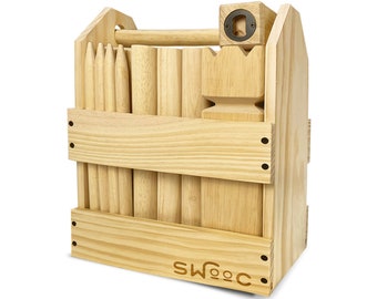 Deluxe Kubb Set Hardwood Viking Chess Luxury Lawn Game Engraved - Etsy