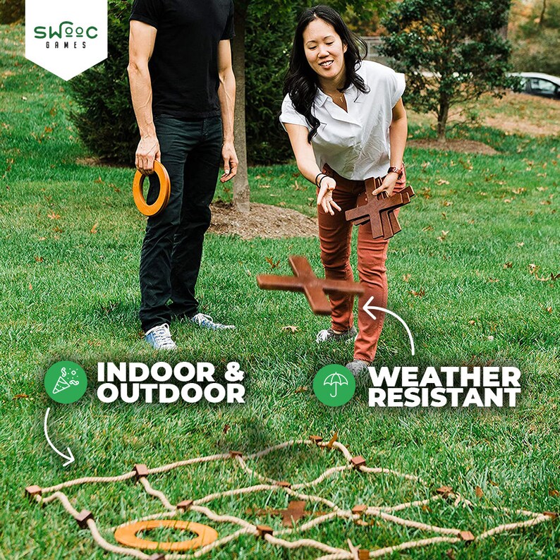 Giant Wooden Tic Tac Toe Game all Weather 3ft X 3ft Big - Etsy