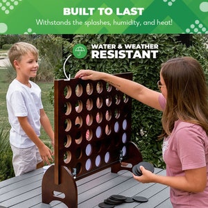Giant Four in a Row all Weather Outdoor Game With Carrying Case and ...