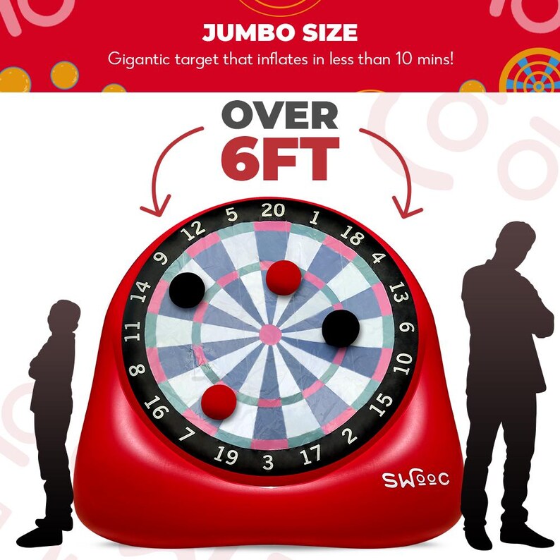Premium Giant Kick Darts (over 6ft Tall) With 15+ Games Included ...