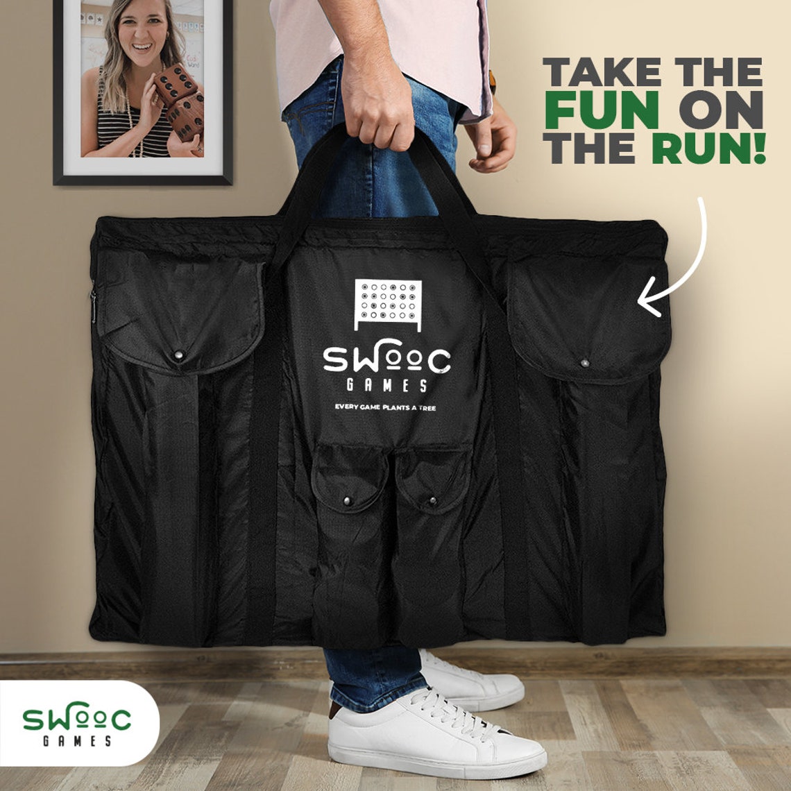 Giant Four in a Row all Weather Outdoor Game With Carrying - Etsy