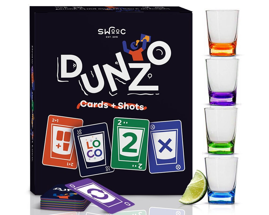 DUNZO Drinking Version of Classic Card Game With 4 - Etsy