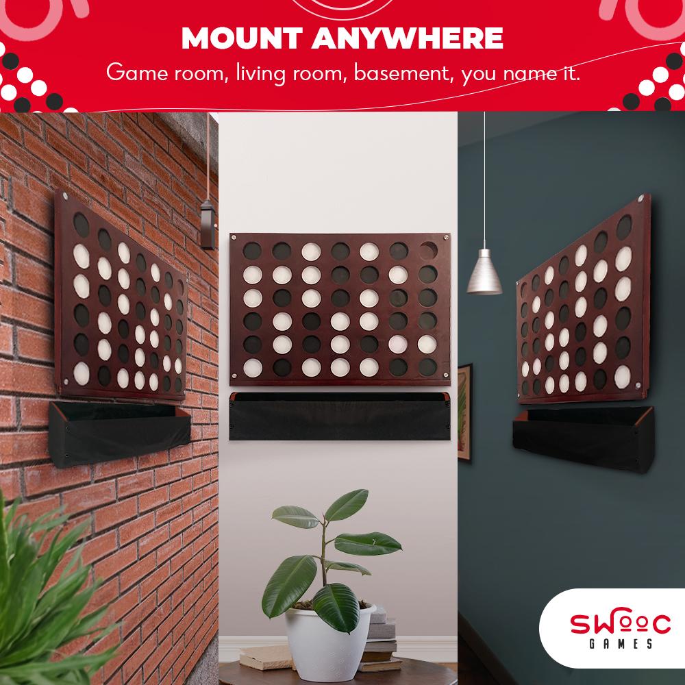Wall Mounted Giant 4 in A Row - 60% Quieter - Jumbo Size - Modern ...