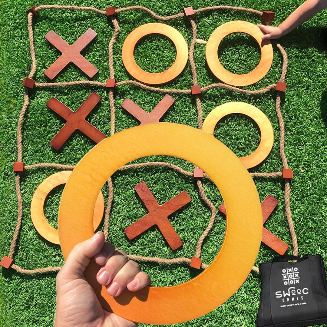 Giant Wooden Tic Tac Toe Game all Weather 3ft X 3ft Big Wood X & O ...