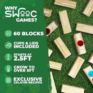 Giant Tower Party Game With Hidden Shots & 60 Commands Includes 60 ...