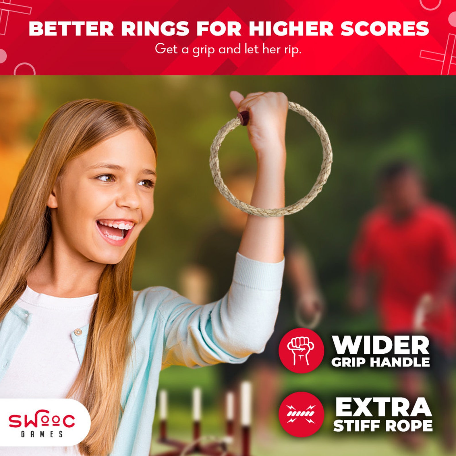 Rustic Ring Toss Outdoor Game (all Weather) - 15+ Games Included ...