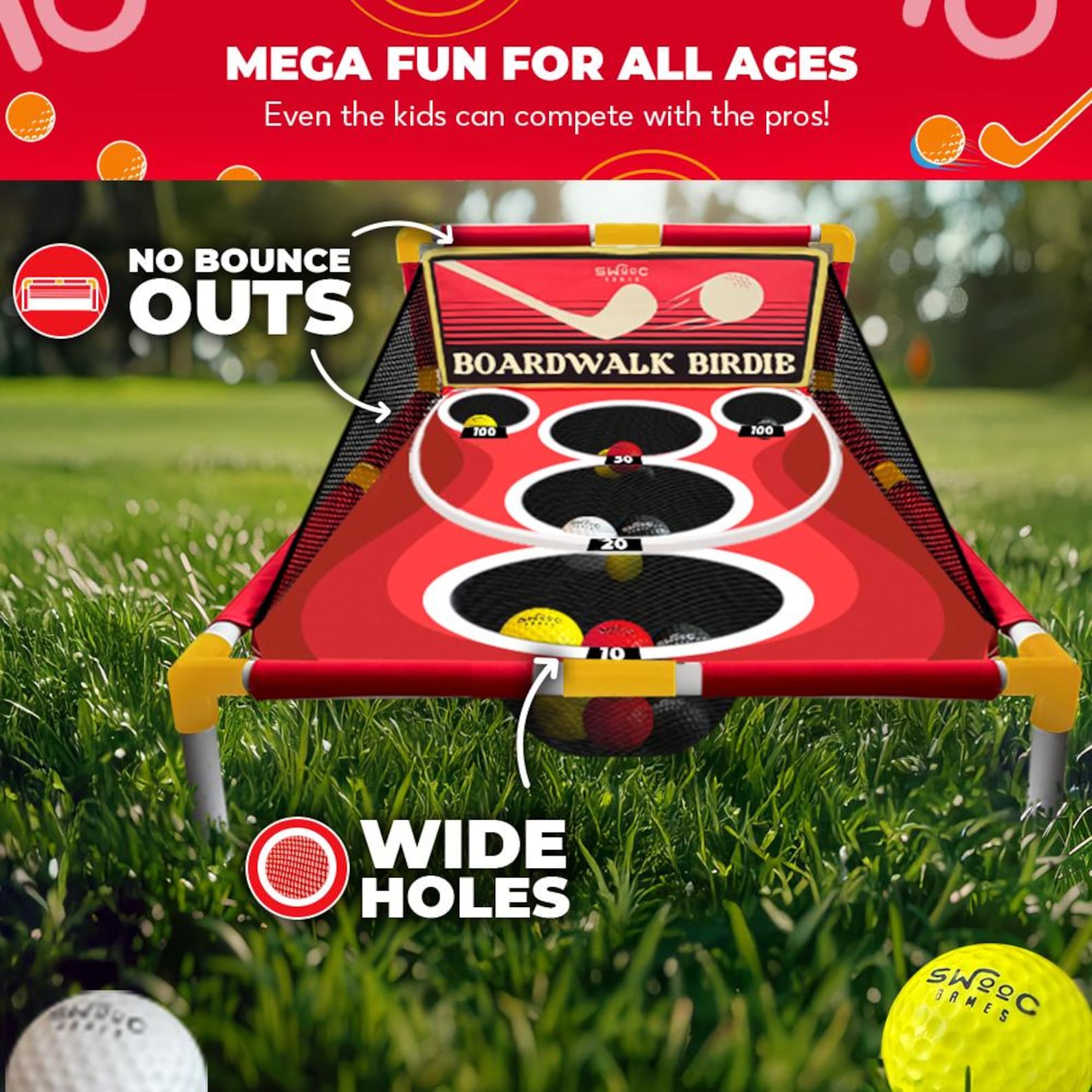 Boardwalk Birdie™ | Arcade Style Golf Game W/ Easy Setup & 10+ Games ...
