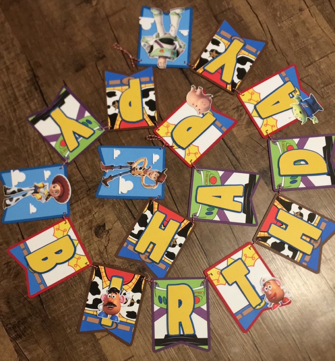 Toy Story Happy Birthday Banner - Etsy